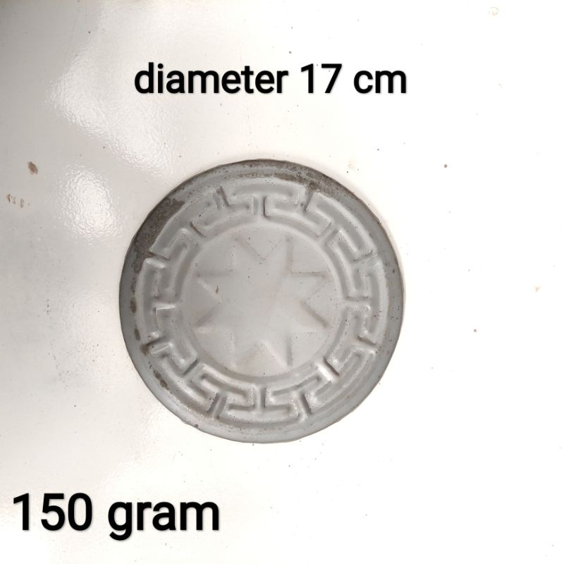 Jual ornamen plat bulat motif bintang diameter 17 cm satu muka | Shopee ...