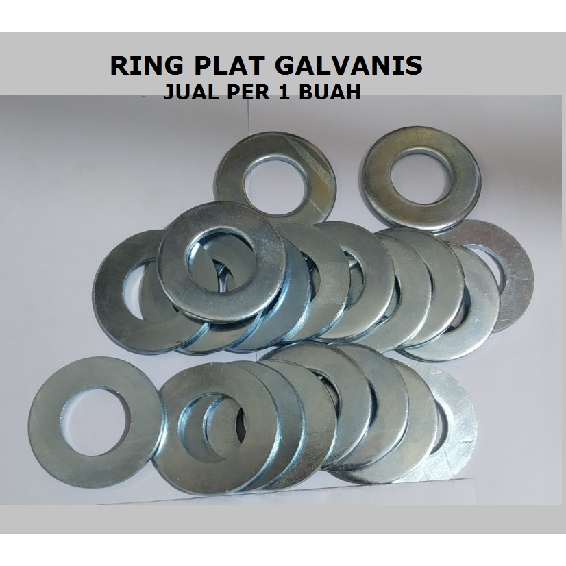 Jual Ring Plat Galvanis m 22 Waser Ring m22 Pengganjal Pengencang Baut ...