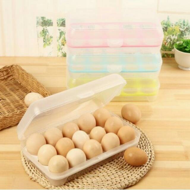 Jual TM Kotak Box Telur Transparan 15 Sekat Unik Murah | Shopee Indonesia