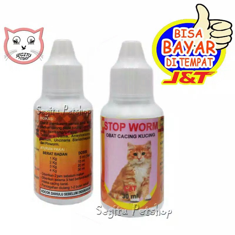 Jual OBAT CACING KUCING CACINGAN LARVA STOP WORM | Shopee Indonesia