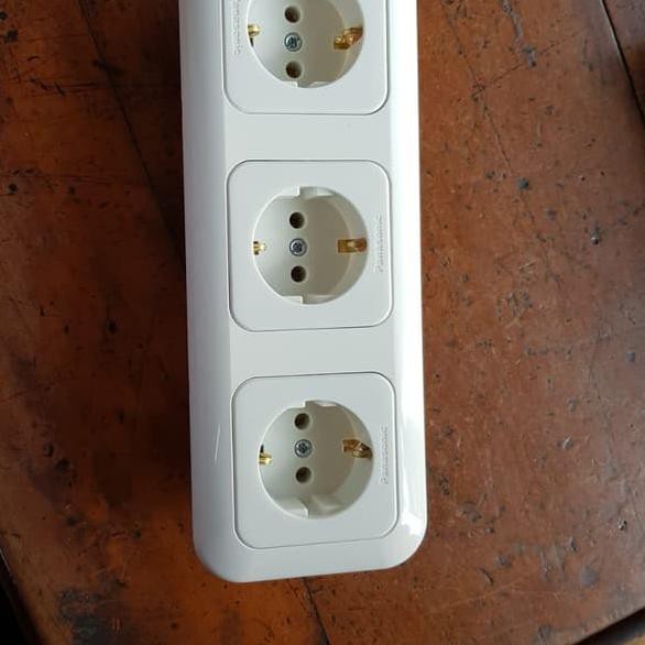 Jual Stopkontak Panasonic 3 Lubang Inbow / Stop kontak 3 lobang Inbow ...