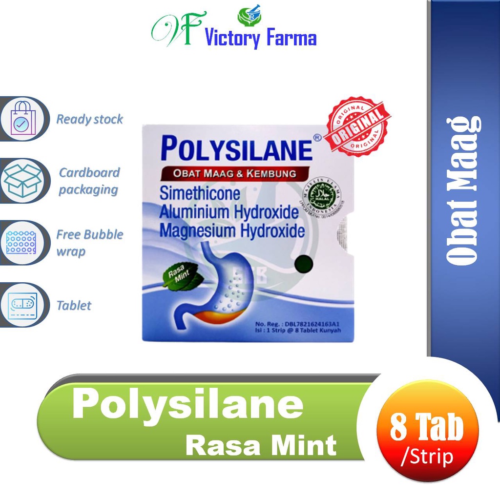 Jual Polysilane Strip 8 Tablet / Obat Sakit Maag | Shopee Indonesia