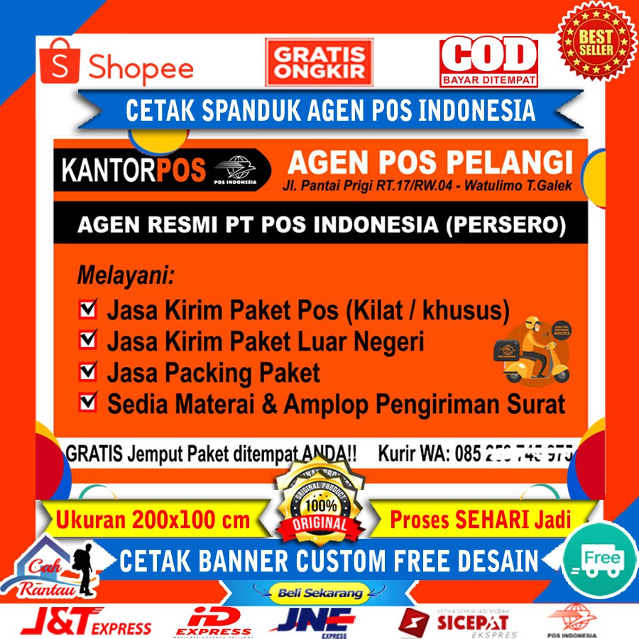Jual Cetak Spanduk Banner Baliho Backdrop Bahan Promosi Agen Mitra ...