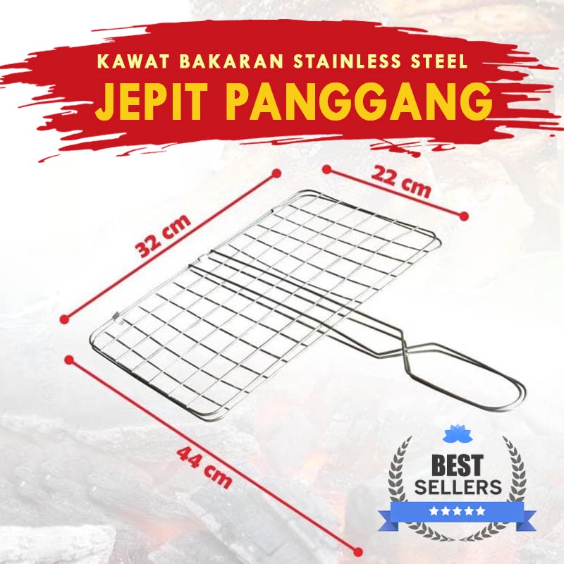 Jual Panggangan Jepit Stainless Steel Untuk Bakaran Barbeque BBQ Jagung ...