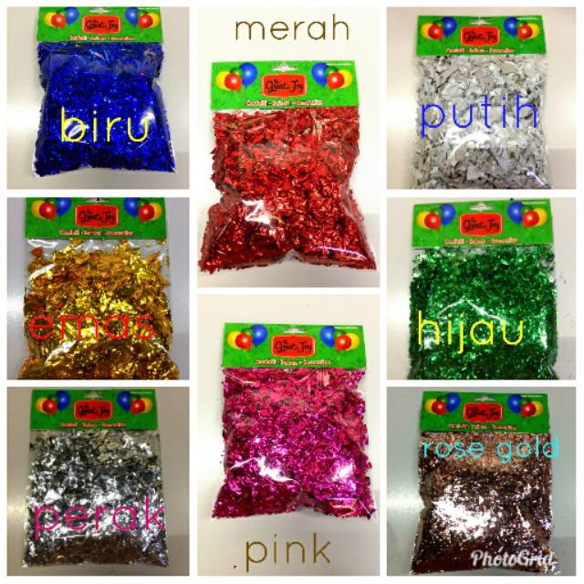 Jual Isi confetti metalik / Isi ballon / Dekorasi party / konfeti ...