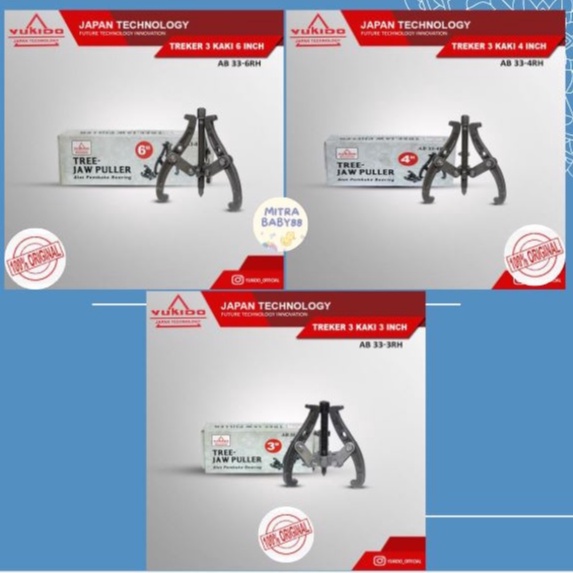 Jual DIJAMIN ORI !! YUKIDO Treker 3 Kaki 3 4 6 Inch - Gear Puller 3 Jaw ...
