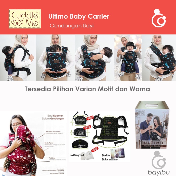 Jual CuddleMe Cuddle Me Ultimo Baby Carrier - 4 Posisi Gendong Bayi ...
