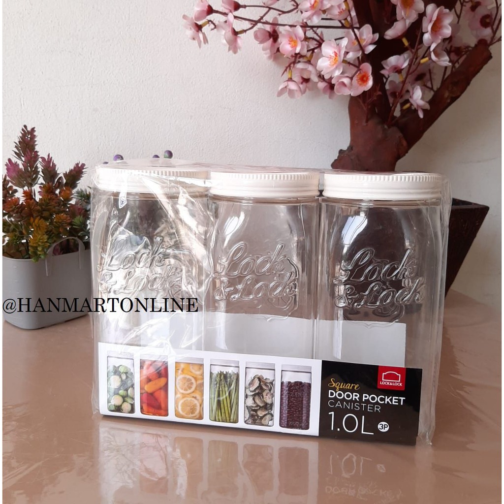 Jual LocknLock Lock & Lock HTE531 Door Pocket Canister Square 1 L ...