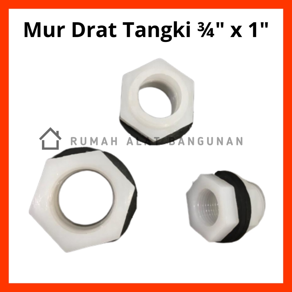 Jual Vlok Ring PVC 3/4" x 1" inch Mur Toren Tandon Air Flok Ring Mur ...