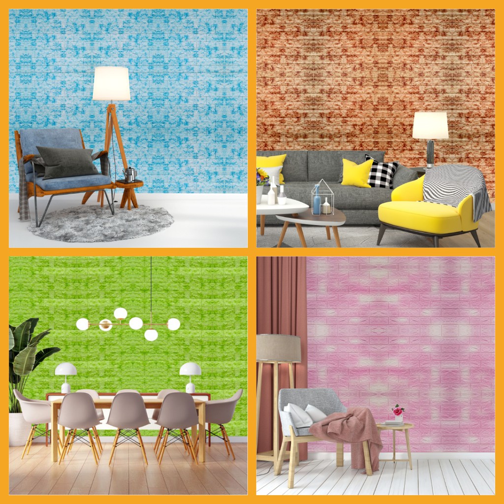 Jual Wallpaper 3D Modern Motif Gradasi Batik Simple Wallpaper busa ...