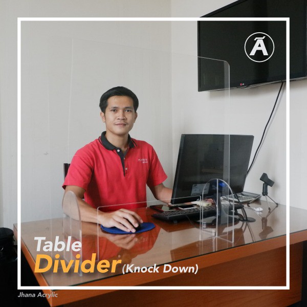 Jual Acrylic Table Divider - Pembatas Meja Akrilik- Knock down | Shopee ...