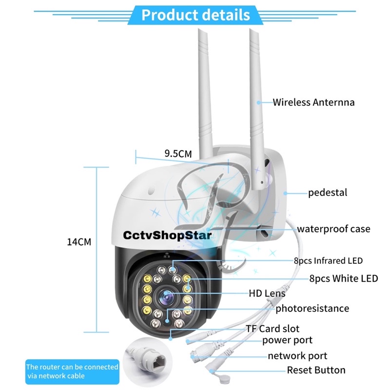 Jual IP Camera Cctv PTZ 360 Wireles Wifi Monitor HP | Shopee Indonesia
