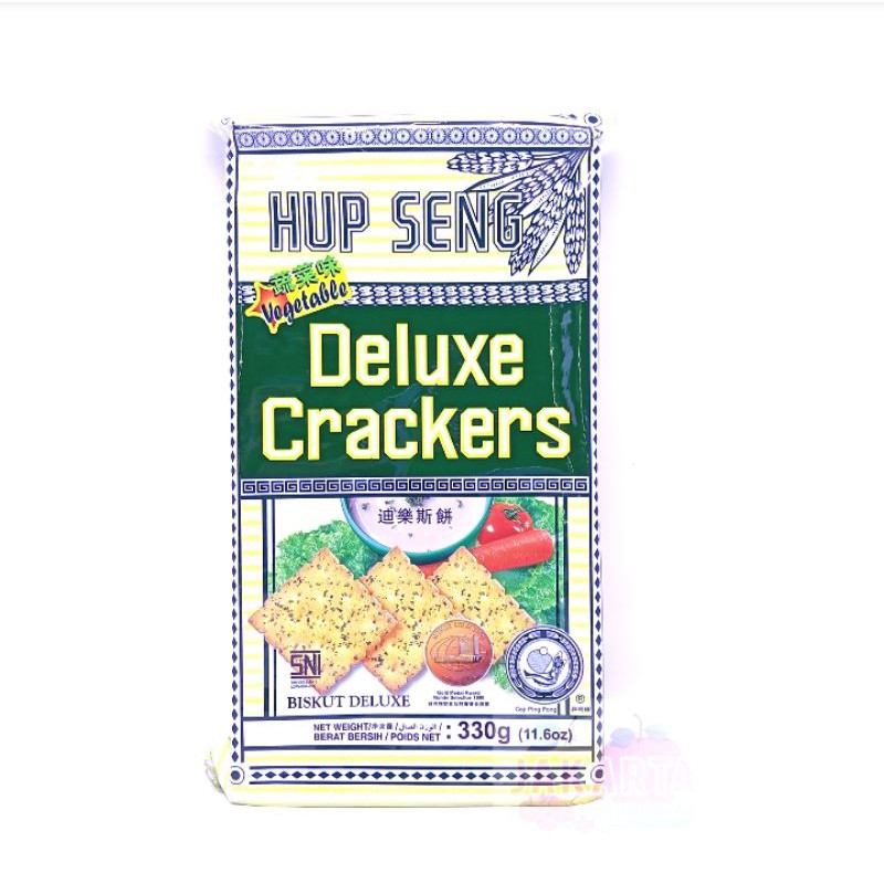 Jual (MAKANAN RINGAN) HUP SENG DELUXE CRACKERS VEGETABLE 330G | Shopee ...