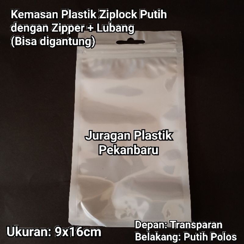 Jual ( ISI 50 PCS/PACK ) Kemasan Plastik Klip Putih Ziplock 9x16 cm ...