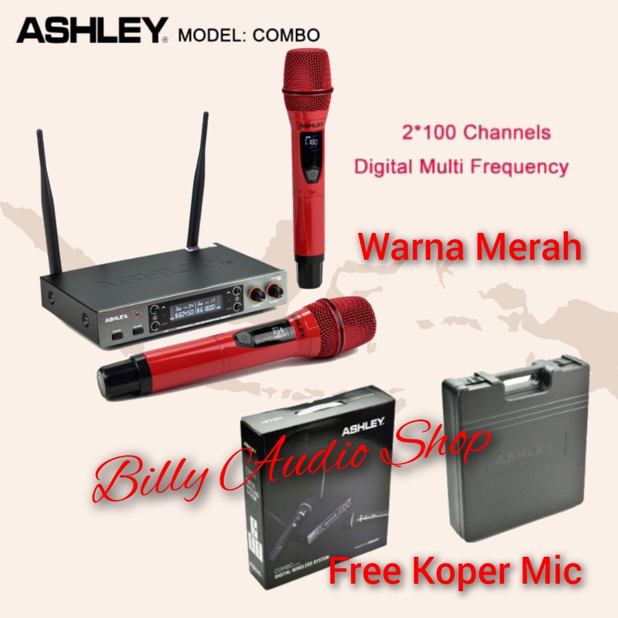 Jual Mic Wireless Ashley MC PRO / ASHLEY COMBO + KOPER / D99 ORIGINAL ...