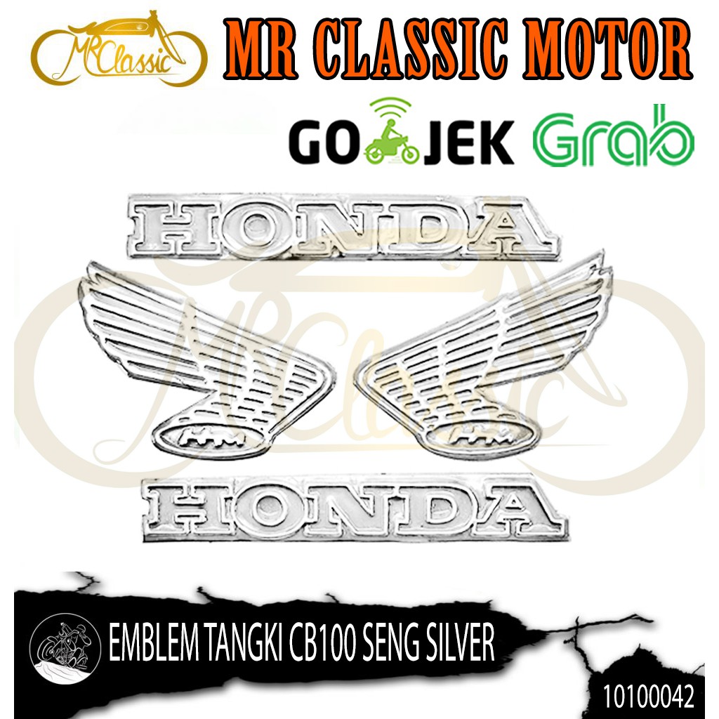 Jual Emblem Logo Tangki HondaCB100 Seng Silver Variasi Custom | Shopee ...