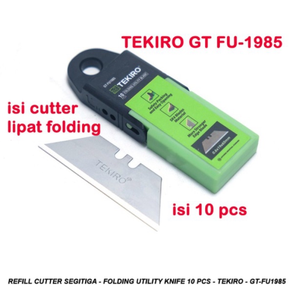 Jual ISI PISAU CUTTER LIPAT TEKIRO GT FU-1985 REFILL FOLDING UTILITY ...