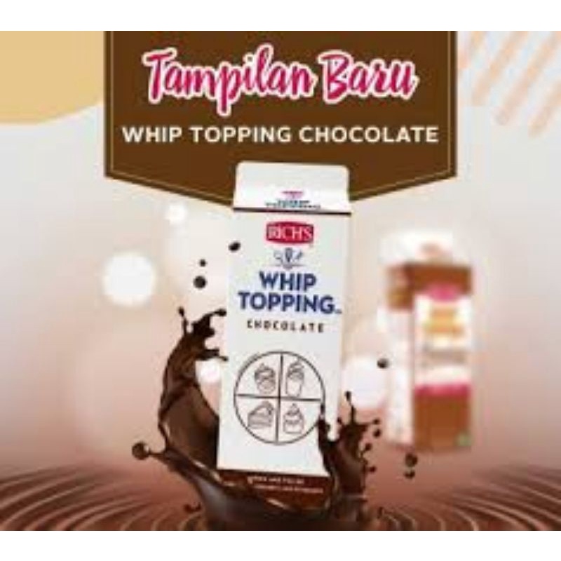 Jual Rich'S Whip Topping Chocolate / Richs Whipping Cream Cokelat 907 ...