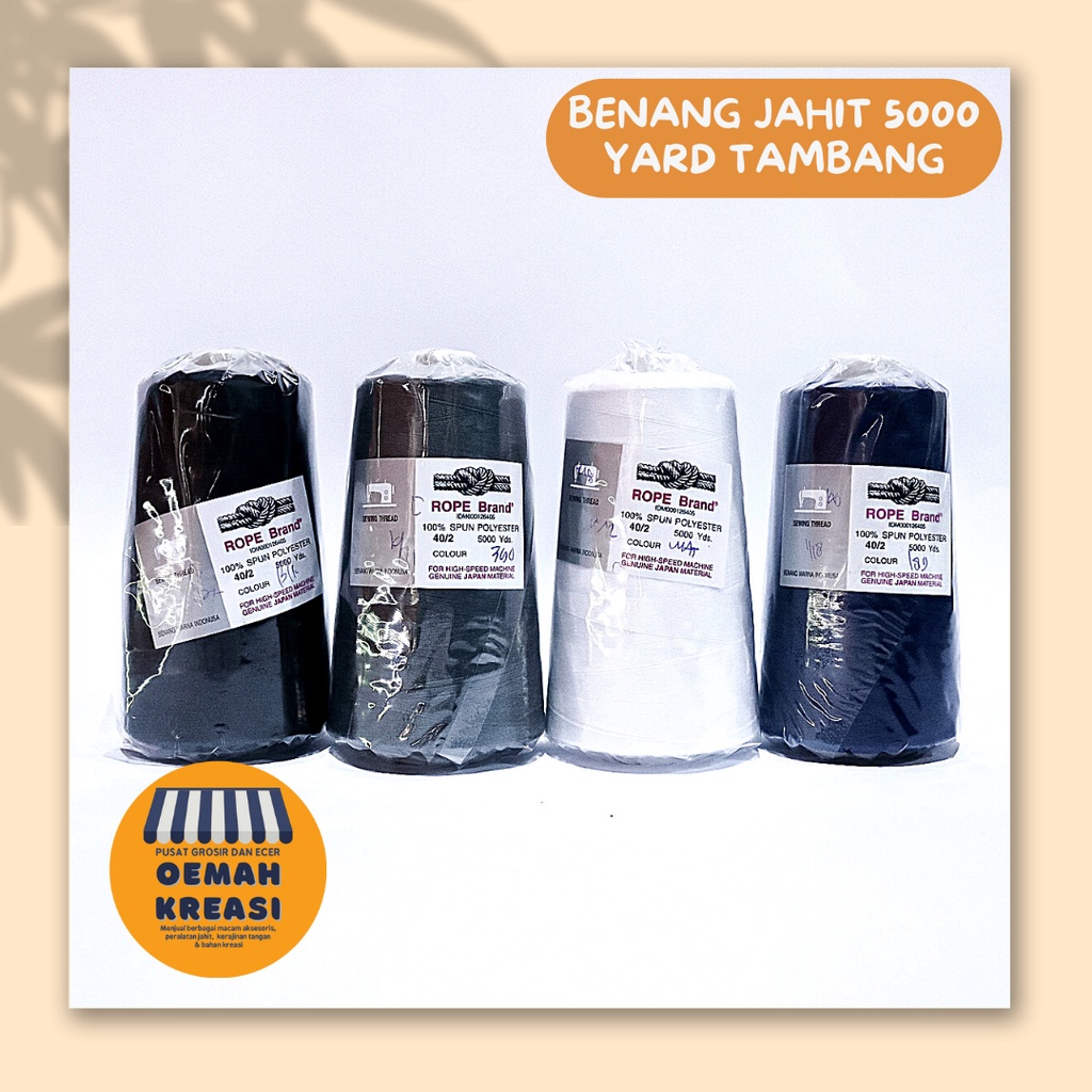 Jual Benang Jahit Merk Tambang 5000 yard Besar | Shopee Indonesia