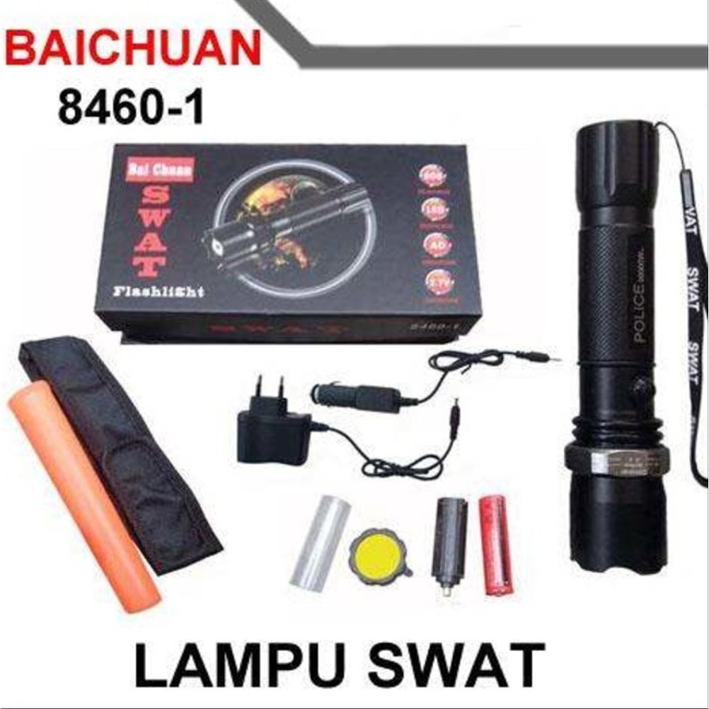 Jual Senter POLICE SWAT 99000watt Paket Lengkap | Shopee Indonesia