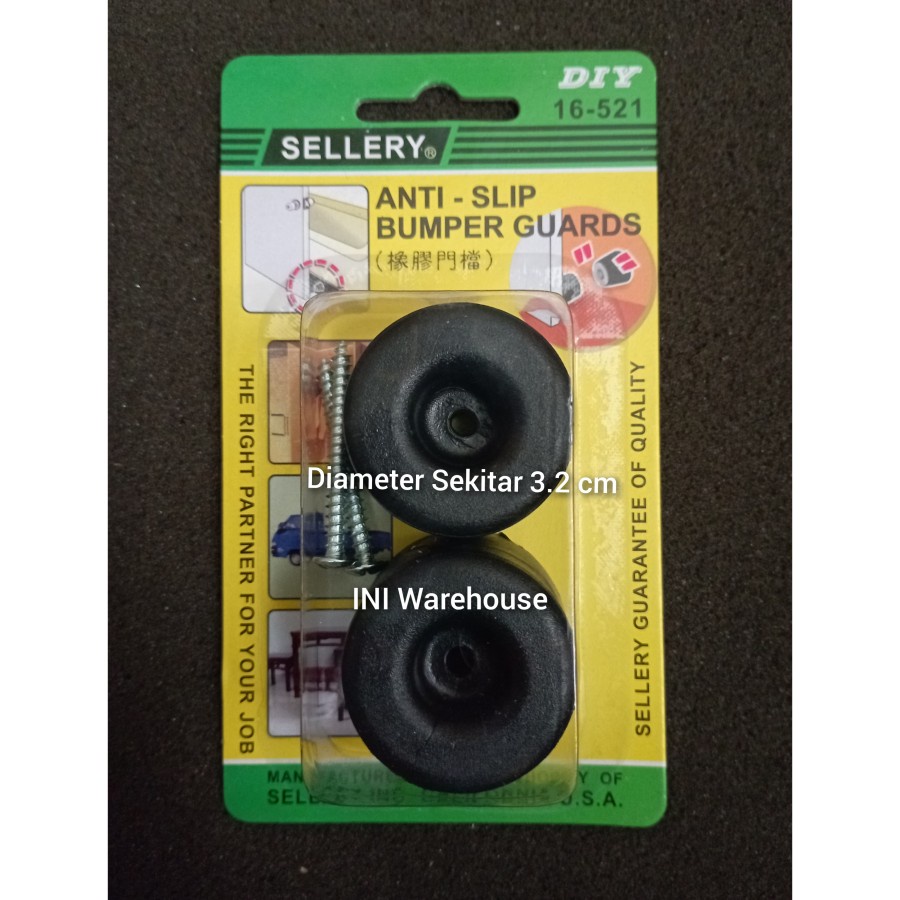 Jual Sellery - 2 Pcs Door Stop Doorstop Stopper Bulat Karet Penahan ...
