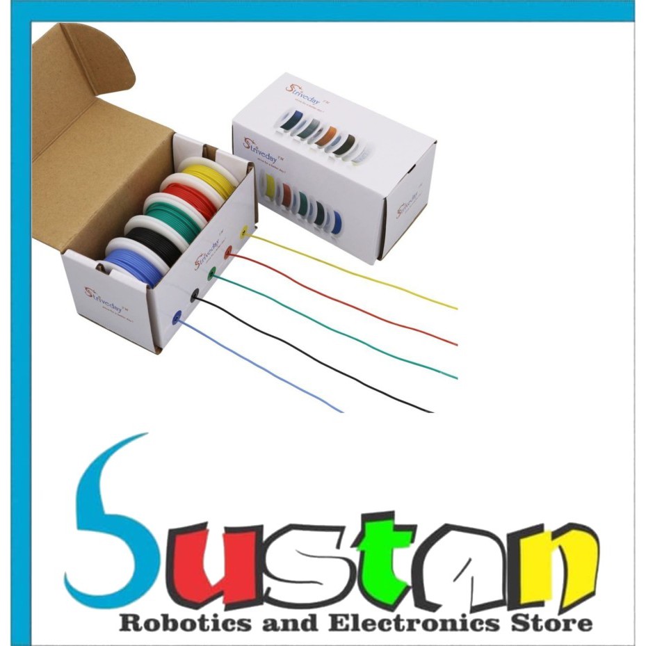 Jual KABEL SERABUT AWG20 SILICONE SILIKON 1 ROLL 6M 6METER CABLE AWG20 ...