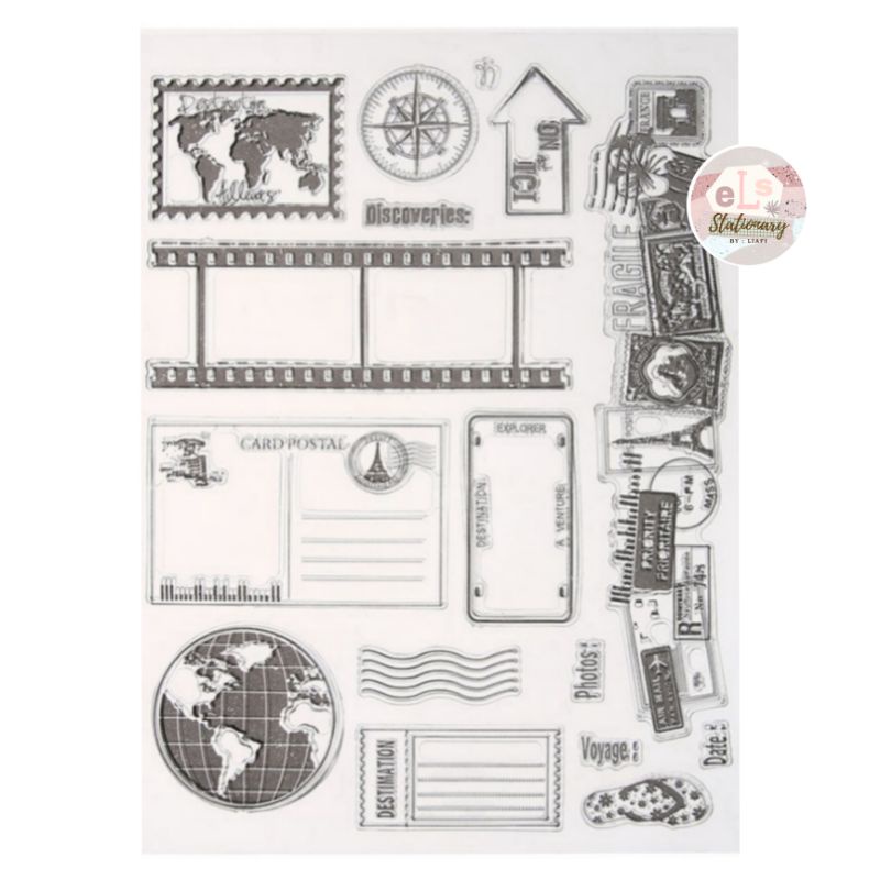 Jual Silicone Stamp journal travel stempel (I-000004) | Shopee Indonesia