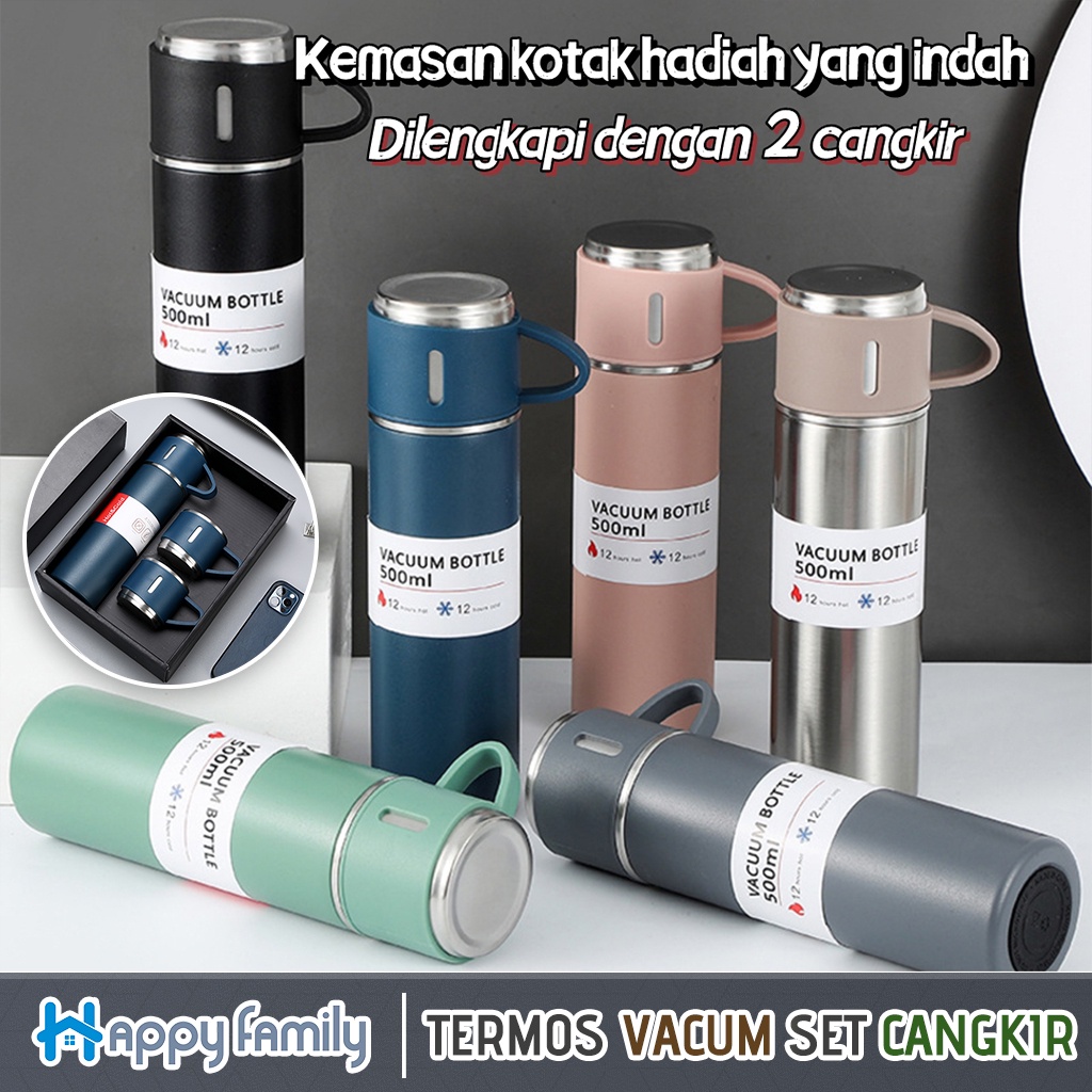 Jual Happy Family Termos Free Cangkir Set Premium / Botol Minum Termos ...