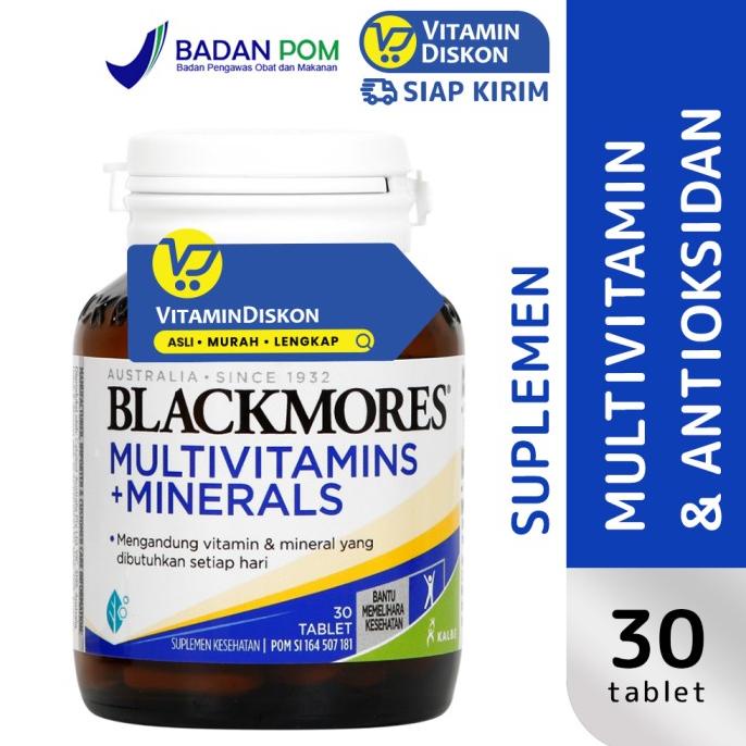 Jual BLACKMORES MULTIVITAMINS + MINERALS BPOM KALBE 30 TAB Lc | Shopee Indonesia