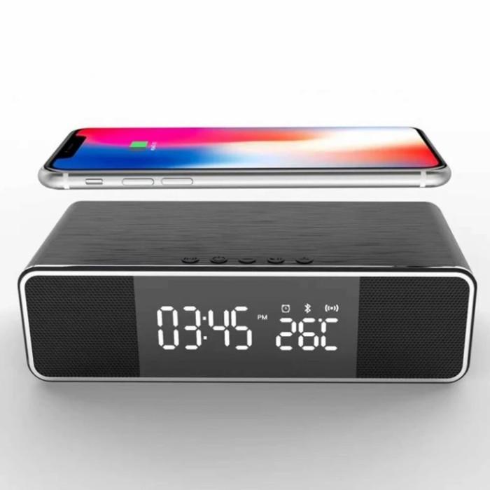 Jual Wireless Qi Charger Iphone Samsung Jam Digital Alarm Termometer ...