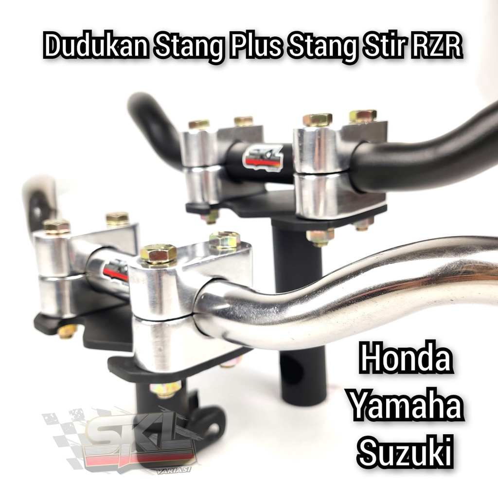 Jual Paket Stang Rzr Plus Dudukan Stang Racing Road Race Universal ...
