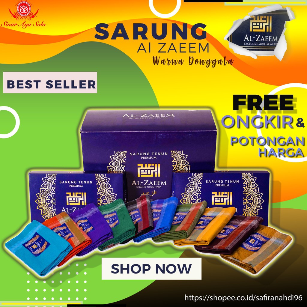 Jual Sarung Tenun Al Zaeem Polos Warna | Katun TR Halus | Dewasa ...
