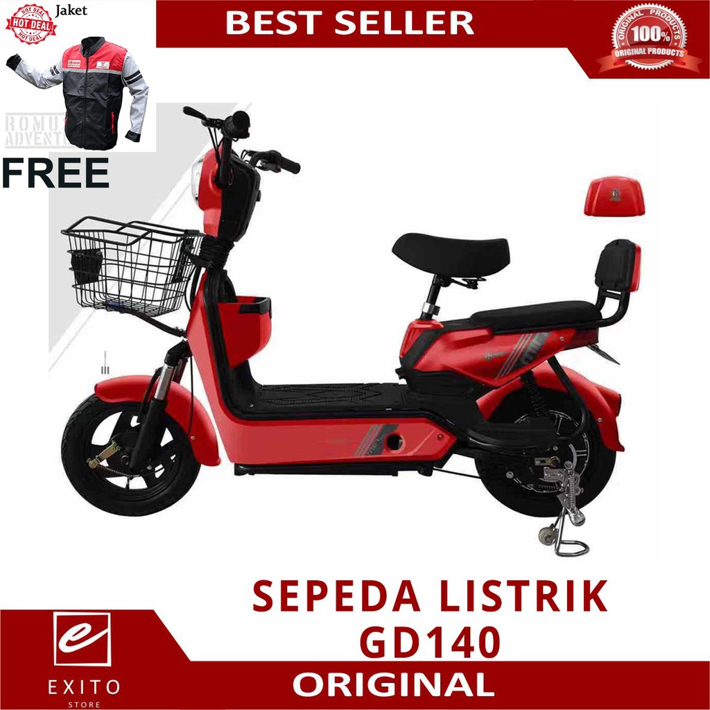 Jual SEPEDA LISTRIK GODA GD140 GARANSI RESMI GODA INDONESIA | Shopee ...