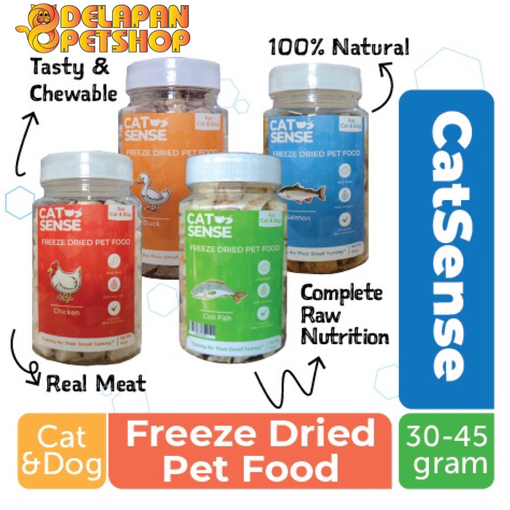 Jual CatSense Freeze Dried Pet Food for Dog & Cat 45 Gram / Raw Food ...