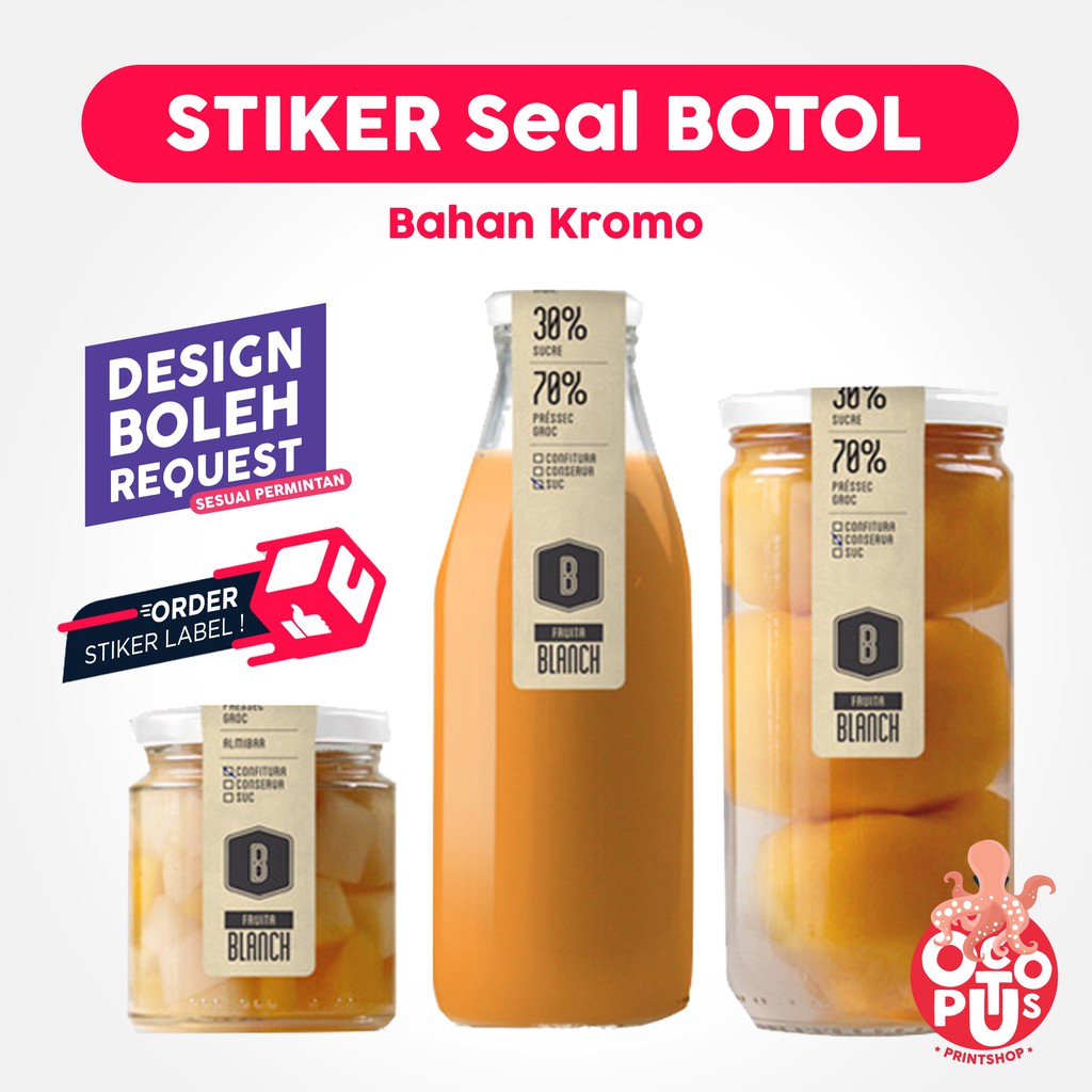 Jual STIKER SEGEL BOTOL / STIKER SEAL KOTAK | Shopee Indonesia