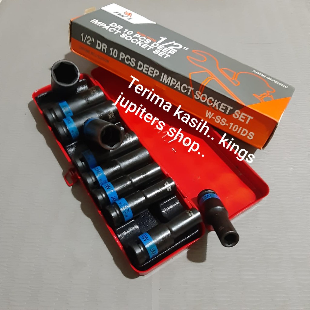Jual MATA SOK IMPACT PANJANG SET IWT 10mm sd 24mm 1/2 6pt KUNCI SOK IMPACK SET PANJANG mata sok ...