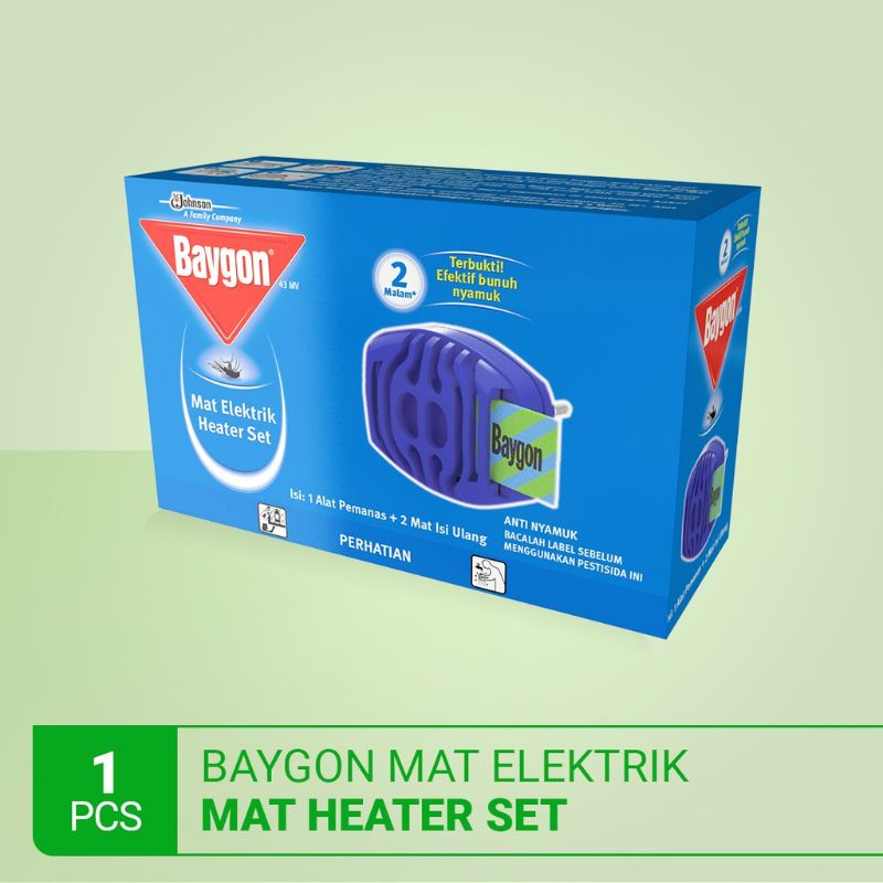 Jual Baygon Mat Electrik Mat Heater Set 1 Alat + 2 Mat | Shopee Indonesia