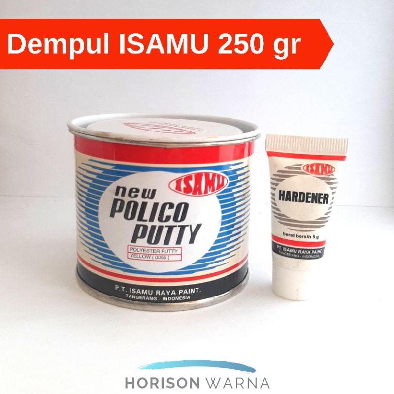Jual Dempul ISAMU Polico Putty 1/4 kg 250 gr Dempul besi plastik kayu ...