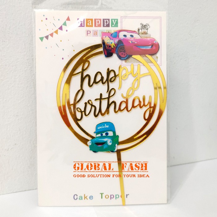 Jual Cake Topper hbd karakater / Hiasan Kue Acrylic karakter / toper ...