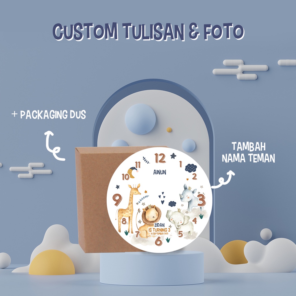 Jual JAM MEJA CUSTOM | SOUVENIR ULANG TAHUN | SOUVENIR ULTAH ANAK ...