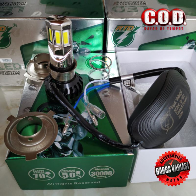 Jual LAMPU LED MOTOR RTD 6 SISI ORIGINAL | Shopee Indonesia