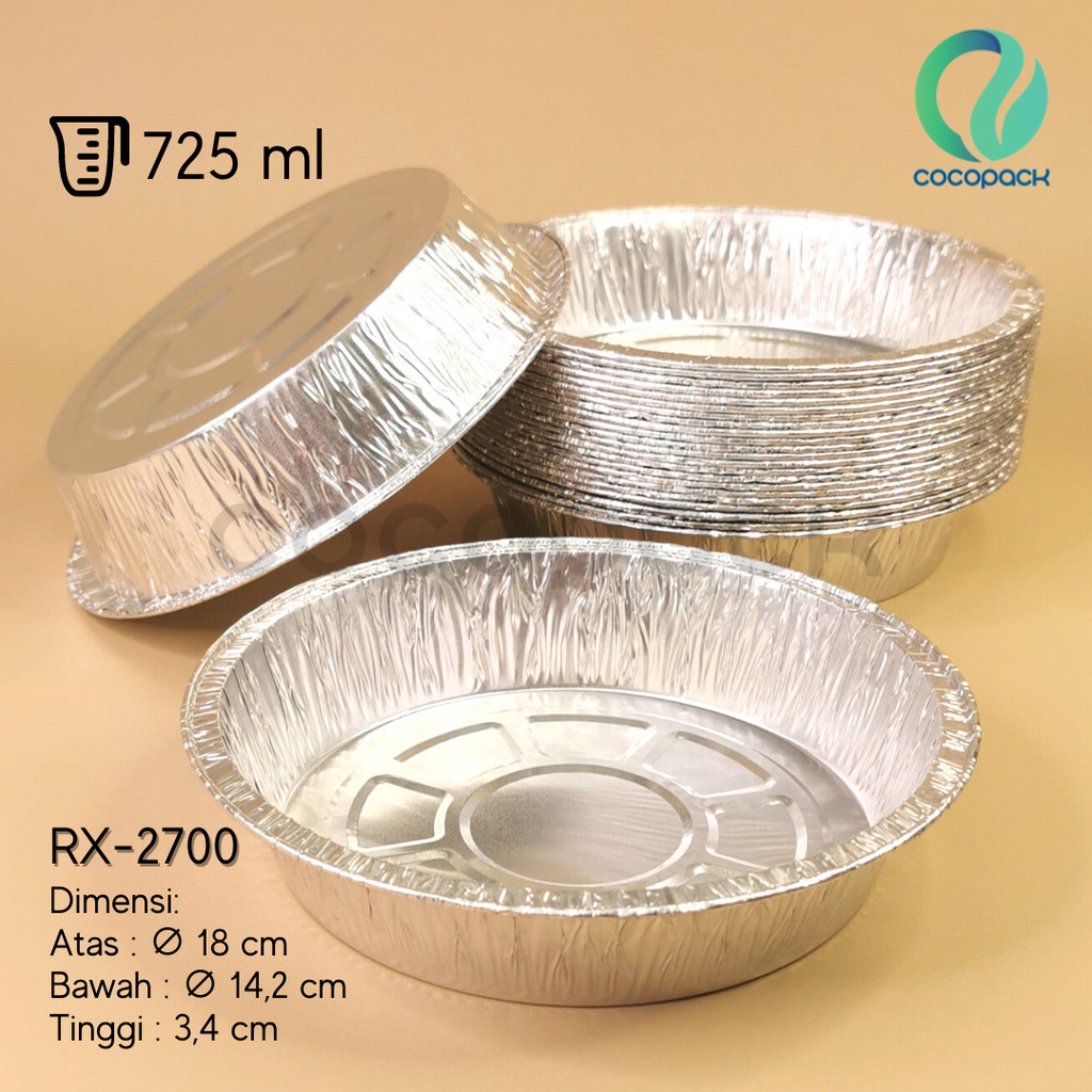 Jual 10 PCS Aluminium Foil Tray/Cup RX725 / RX2700 | Shopee Indonesia