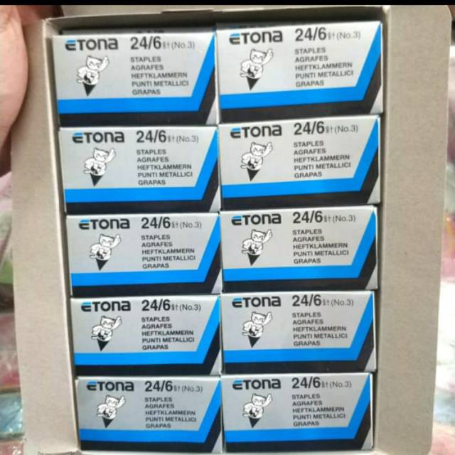 Jual Isi Staples Etona no.10 & 24/6 ( No.3 ) | Shopee Indonesia