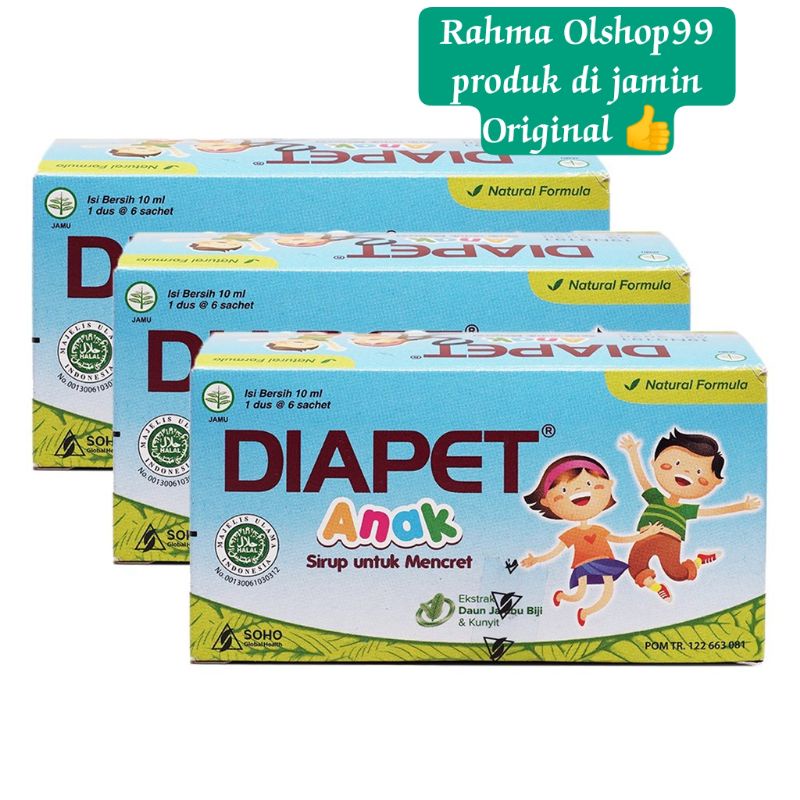 Jual DIAPET SYRUP 10 ML 1 BOX 6 SACHET | Shopee Indonesia