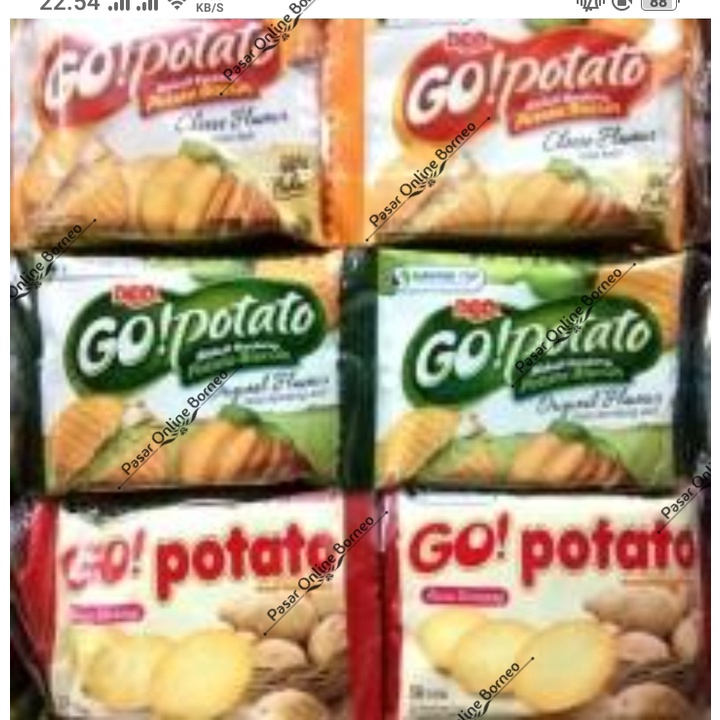 Jual Siantar Top Go Potato 1 Renteng Biskuit Kentang Go Malkist Cokelat ...