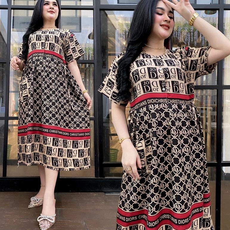 Jual DK.25Au22н DRESS CIBI VIRAL KANCING DEPAN RAYON ARMOR BUSUI MURAH ...