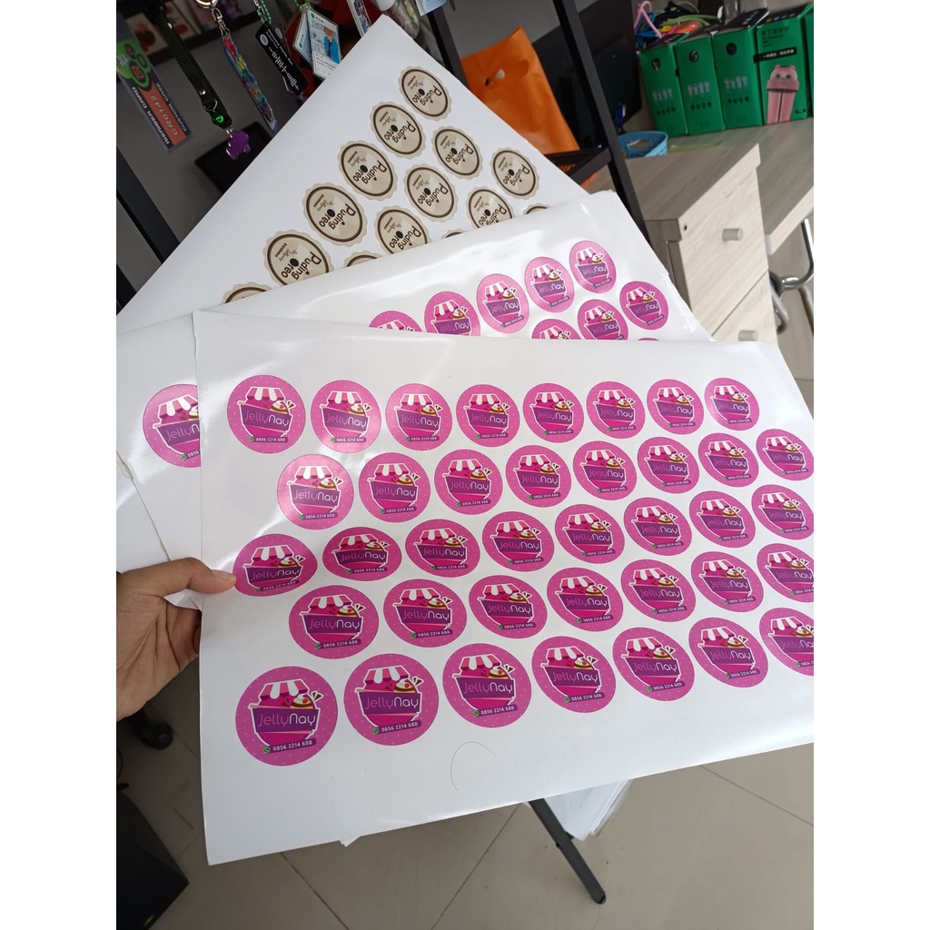 Jual TERMURAH CETAK STICKER A3 CUSTOM BAHAN VINYL PUTIH SUSU CUTTING ...
