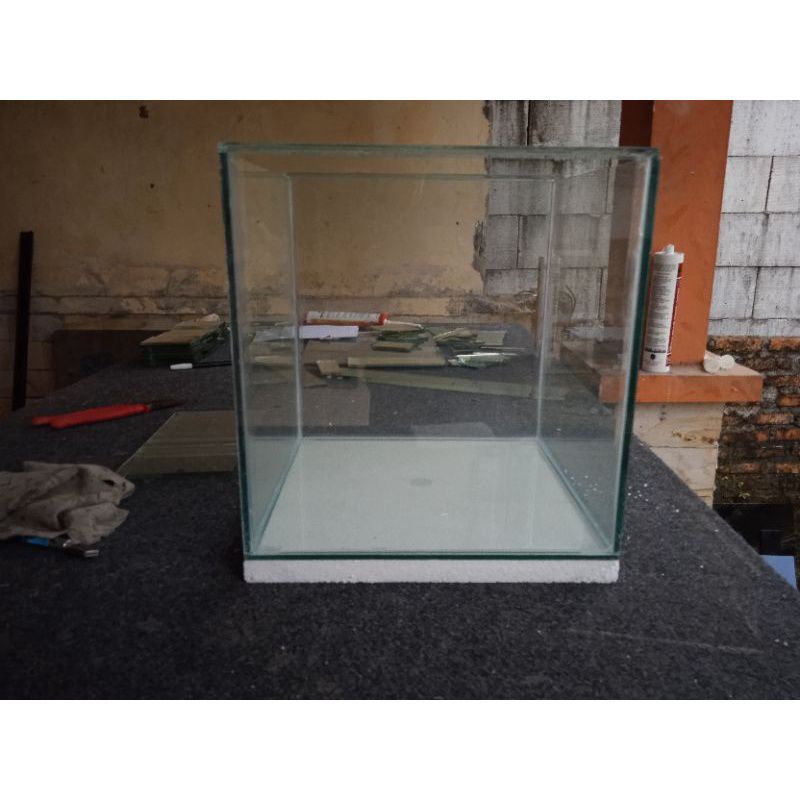 Jual Aquarium kaca aquascape ikan hias 25x25x30 | Shopee Indonesia
