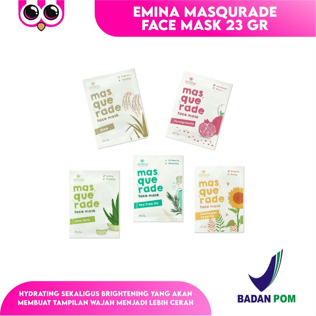 Jual [ FACE MASK ] EMINA MASQUERADE FACE MASK 23 GR / MASKER WAJAH BY ...