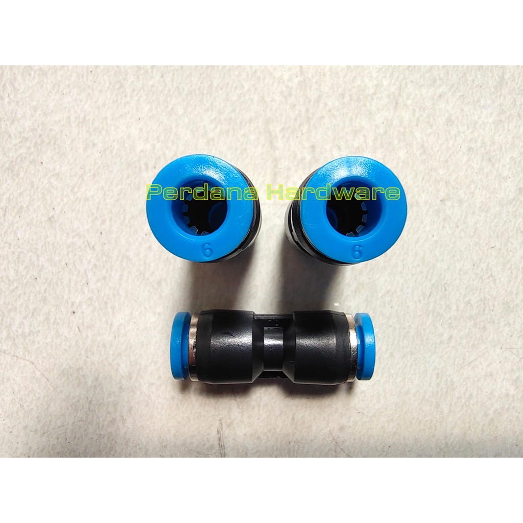 Jual Fitting Angin PU 6mm Air Socket Angin 6mm Fitting Pneumatic 6mm ...